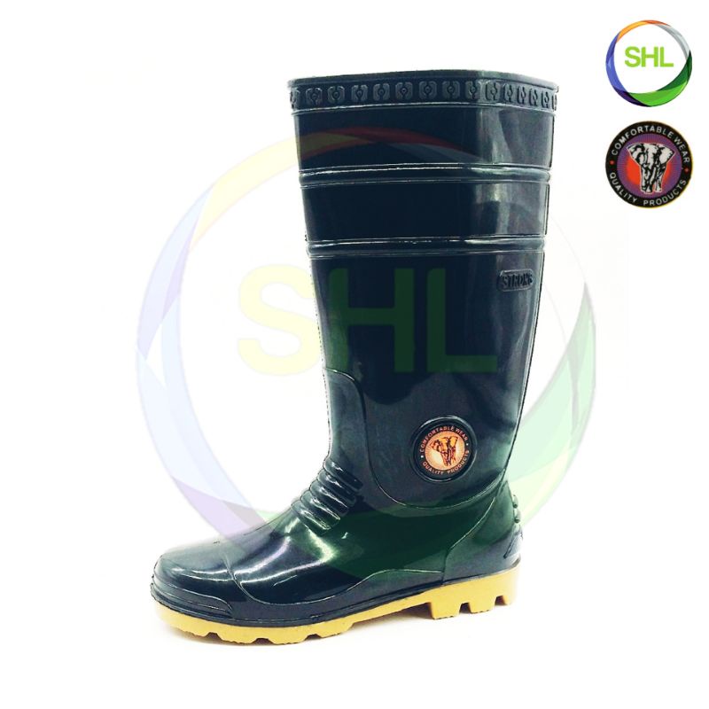 Original Gajah Brand High Quality 3-2000 Long Black Rubber Boot Kasut ...