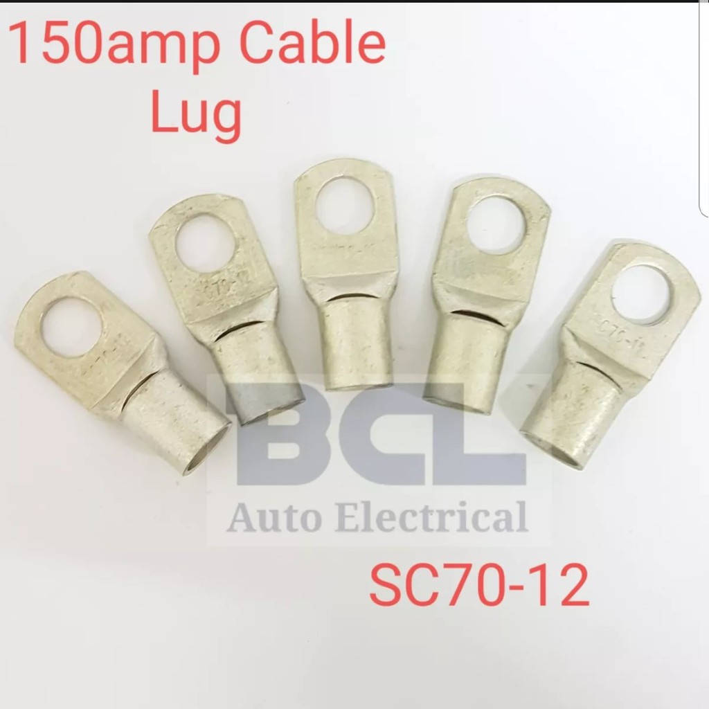 5PCS SC70-12 Tinned Copper Cable Lug Wire Connector Battery Terminal ...