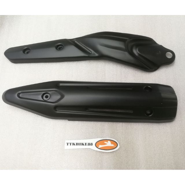 LC135 NEW V2 EKZOS MUFFLER COVER BLACK & SILENCER COVER BLACK CHROME ...