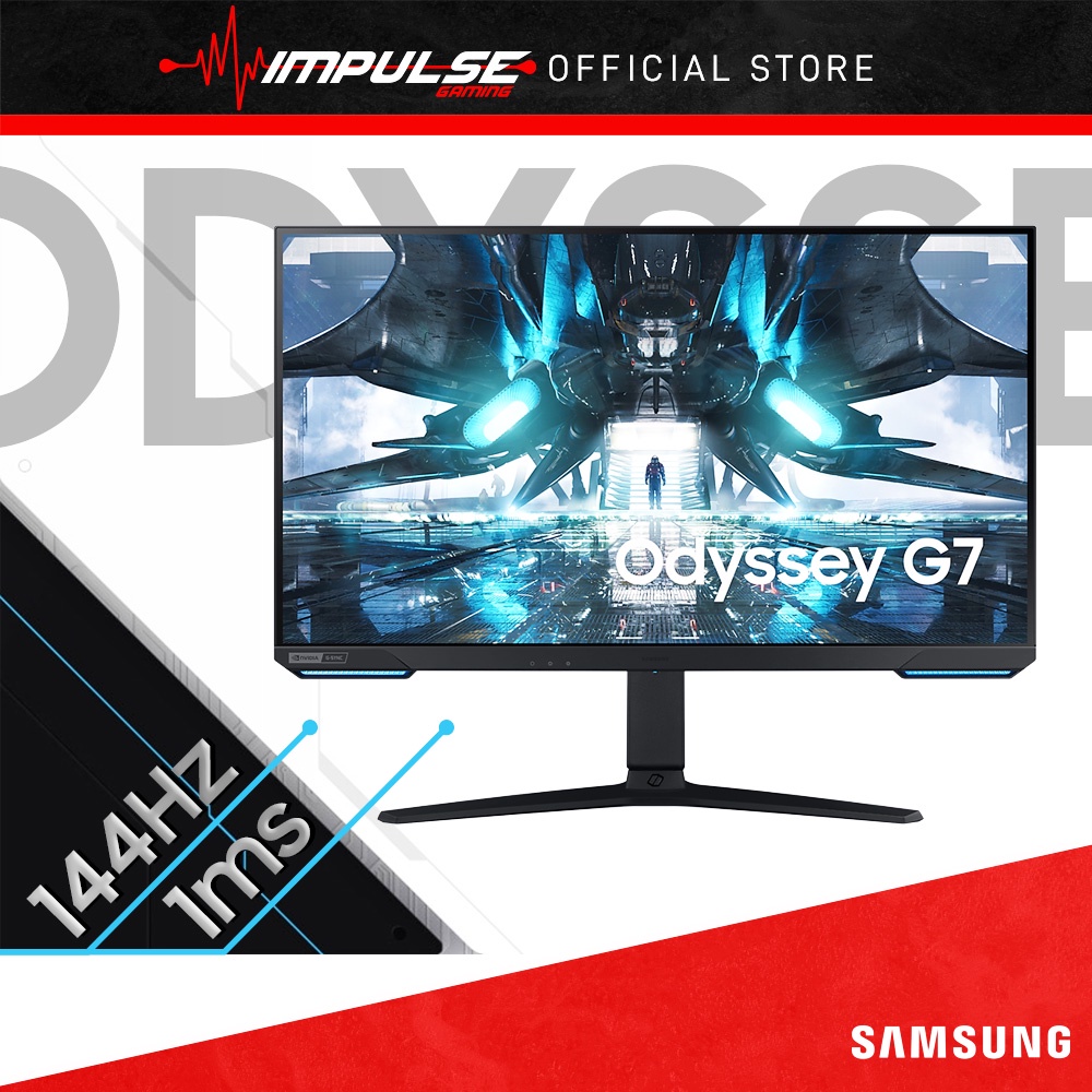 Samsung Odyssey G7 G70A Gaming Monitor (28" - 4K UHD / 144Hz / 1ms / G ...
