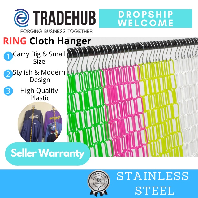 Rantai Gantung Baju Ring Hanger Penyangkut Baju Rantai Plastik Ring ...