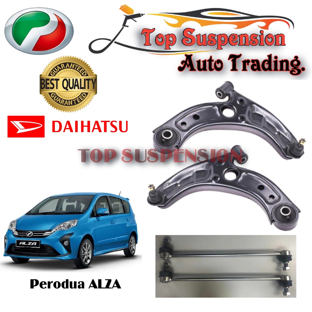 PERODUA ALZA FRONT LOWER ARM+ Stabilizer Link Rod(DAIHATSU+1 year ...