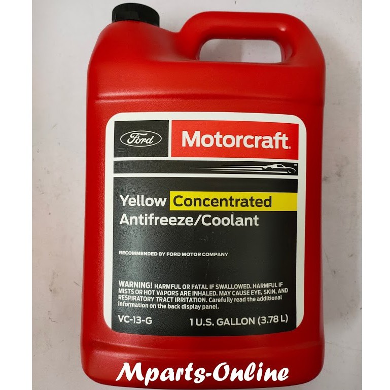 FORD MOTORCRAFT GENUINE -YELLOW CONCENTRATED ANTIFREEZE / COOLANT - 1 ...