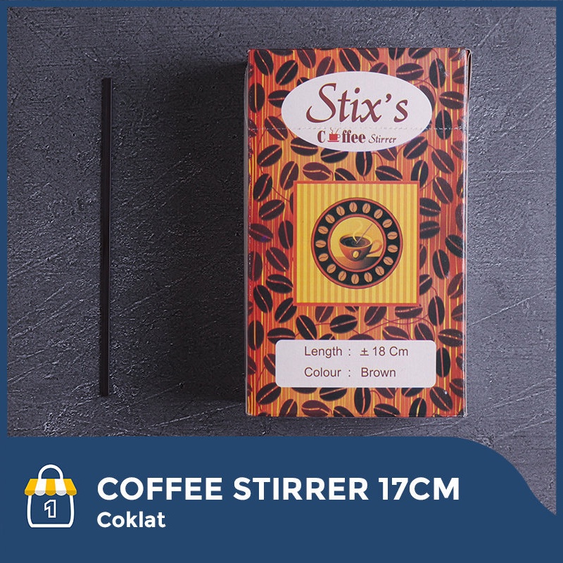 Stix's - Brown Long Flat Coffee Straw (Coffee Stirrer) | Shopee Malaysia