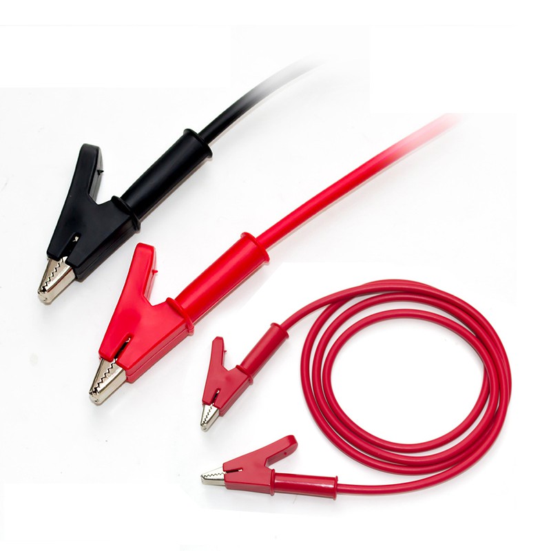 1 Pair Double-Headed Pure Copper Alligator Clip Test Connection Cable ...