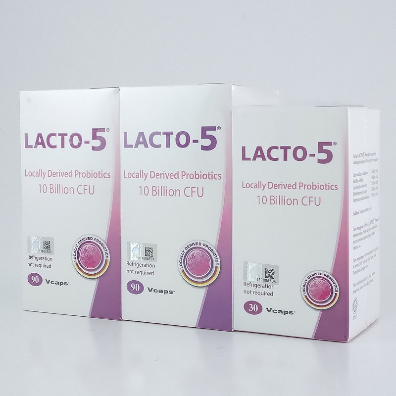 LACTO-5 LOCALLY DERIVED PROBIOTICS 10 BILLION CFU (90 VEGETABLE ...