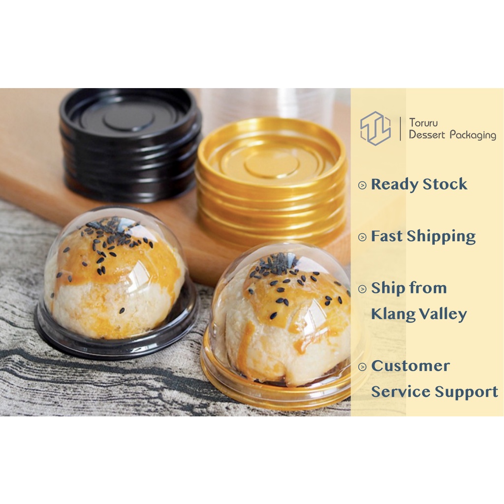 [±50PCS] Mooncake Tray Egg Yolk Pastry Extra Thick Cover Round Shape ...