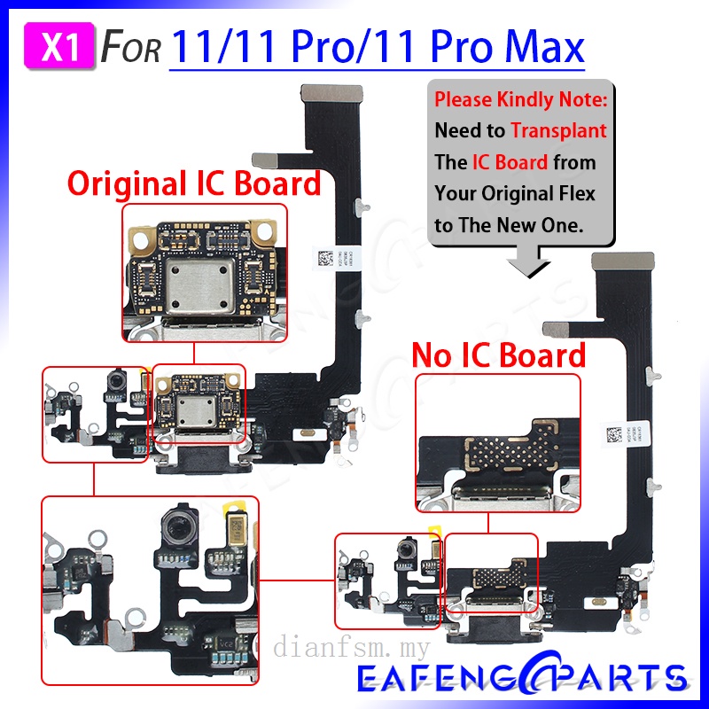 USB Charging Module Port For 11 11pro Max Dock Charger Flex Connector ...