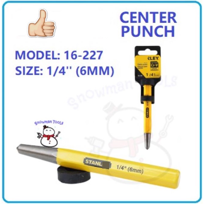 CENTRE PUNCH STANLEY BRAND CENTER PUNCH 16227 1/4'' 6MM CENTER PUNCH ...