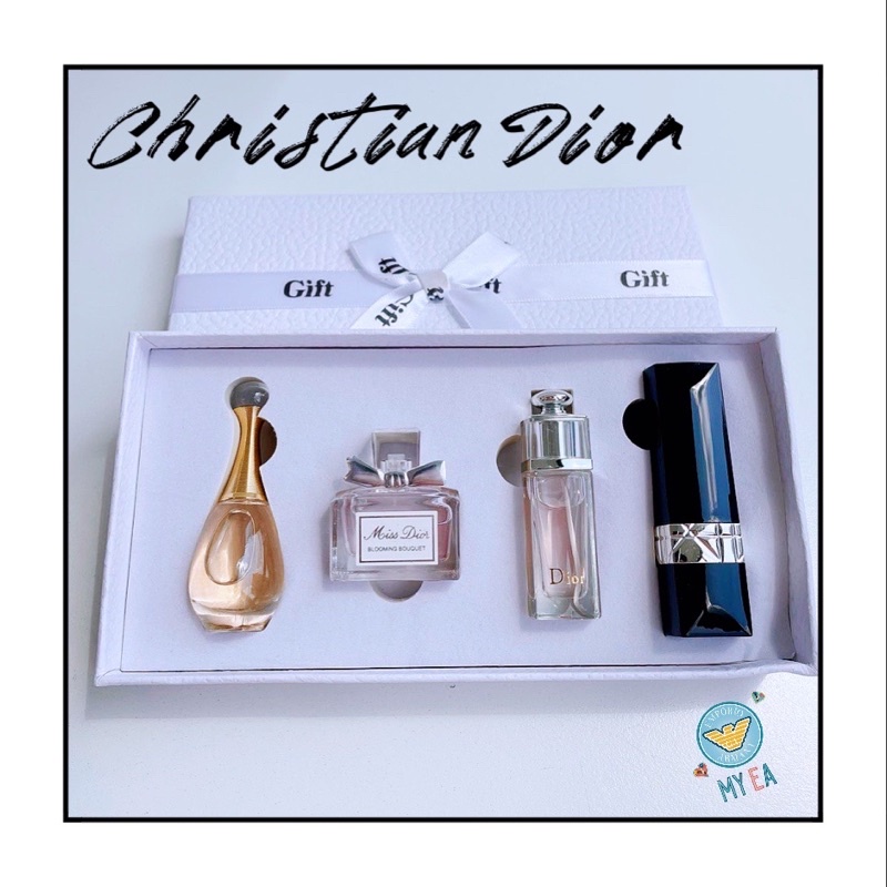 (Msia Rdy Stock) Dior Gift Set 4in1 Perfume Lipstick Jadore Miss Addict ...