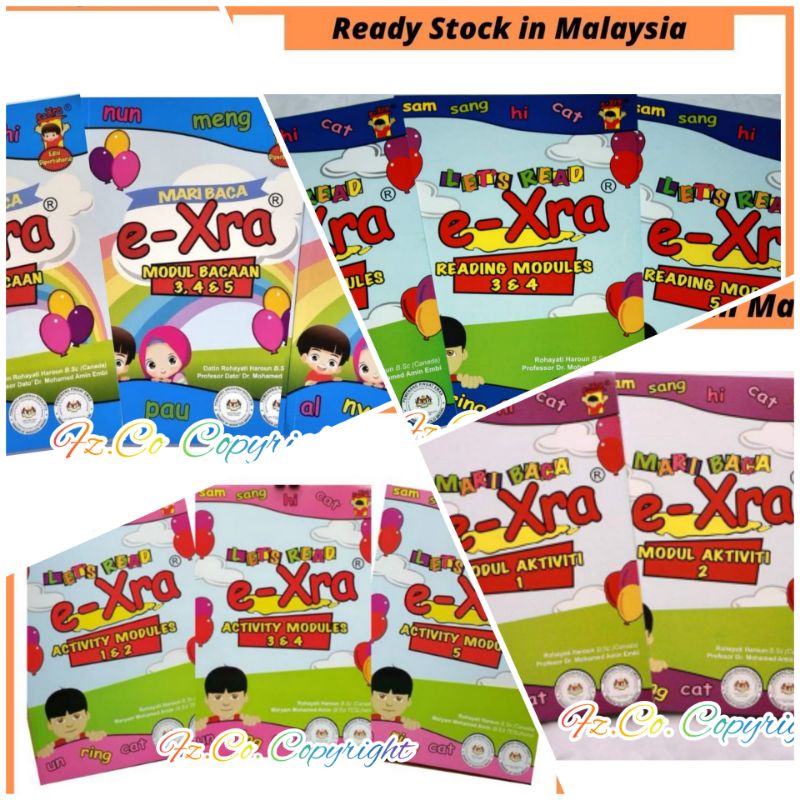 Buku Membaca BM & BI e Xra, Buku Aktiviti BM (BUKU CEPAT BACA) #4-6 ...