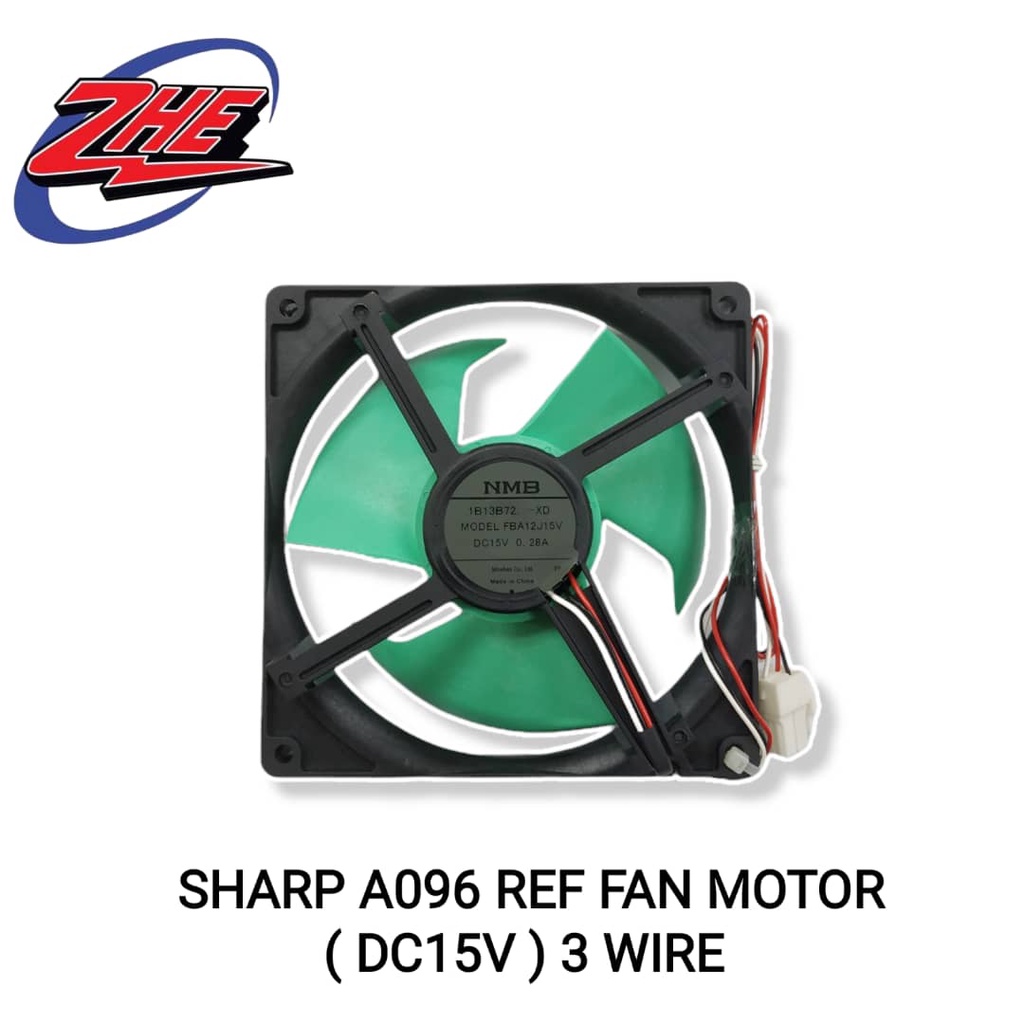 SHARP A096 FBA12J15V REFRIGERATOR FAN MOTOR DC15V 3 WIRE / FRIDGE FAN ...