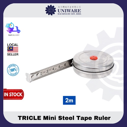 🔥100% ORIGINAL🔥 TRICLE Steel Tape Ruler Mini Measuring Tape - 2m (6.6ft ...