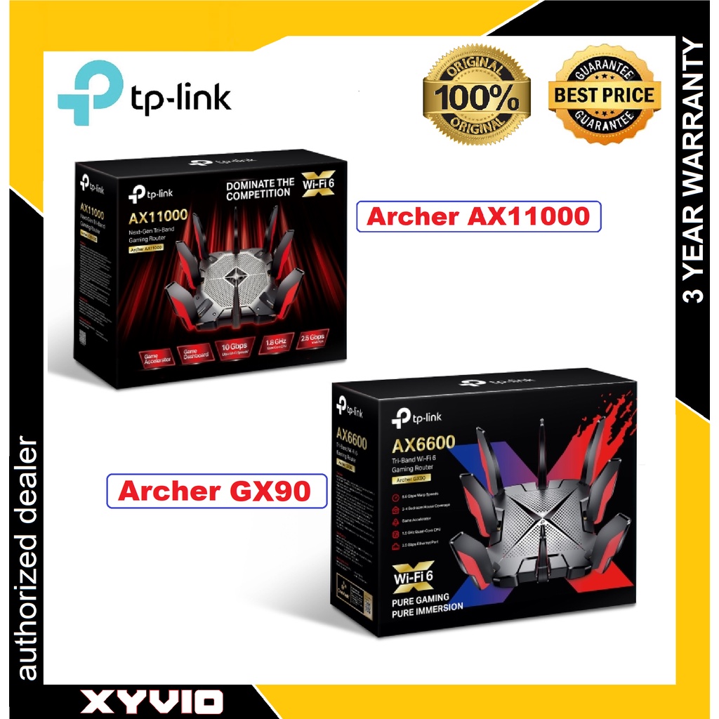 TP-LINK Archer GX90 AX6600 / AX11000 Tri-Band Wi-Fi 6 Gaming Router ...