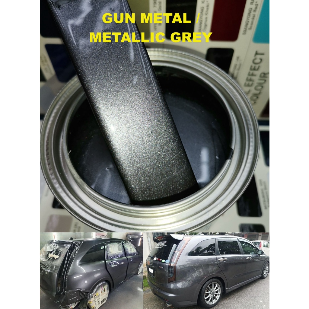 GUN METAL/METALLIC GREY/2K PAINT/CAT 2K/CAT KERETA/CAT BANCUH | Shopee ...