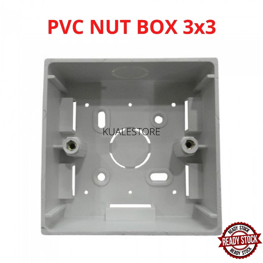 3x3 Single Box PVC Surface Type Nut Box Electrical Use Switch Box (1 ...