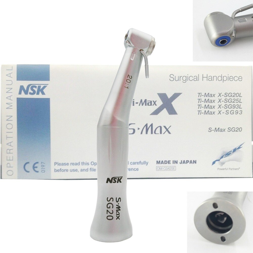 NSK S MAX SG20 Dental implant 20:1 Low Speed Contra Angle Handpiece ...
