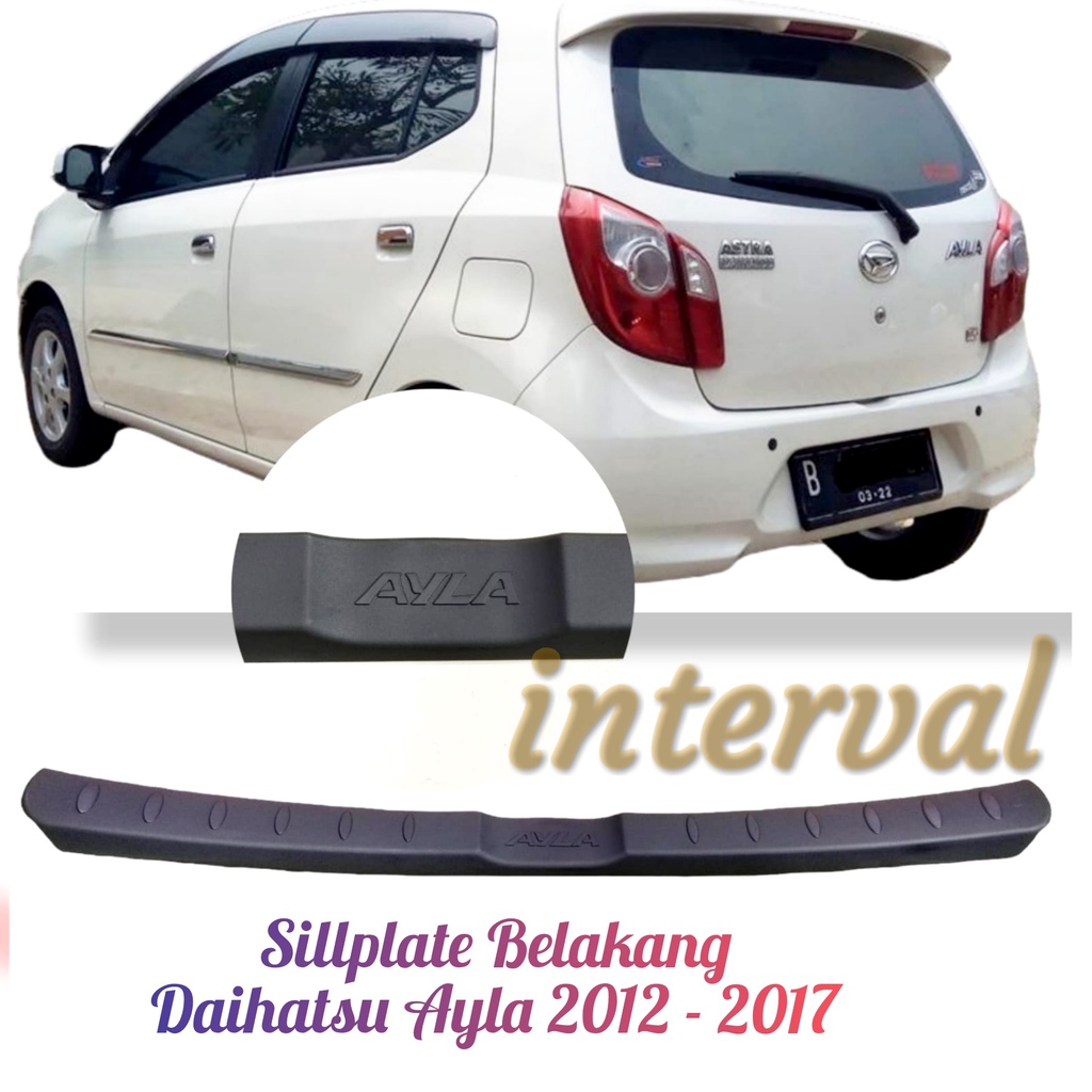 Daihatsu Ayla Rear Sillplate 2012 - 2017 Sill Plate Footrest Black Doff ...
