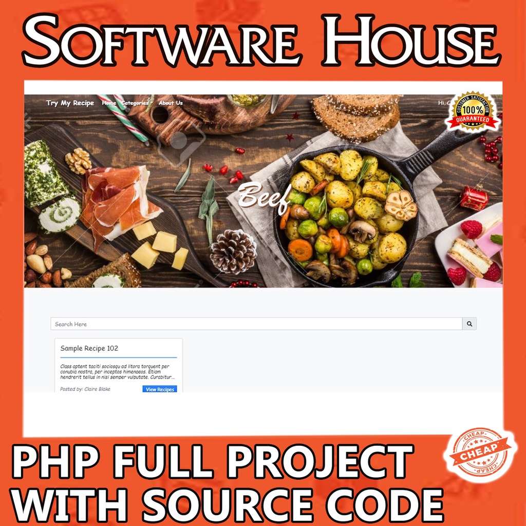 Recipe Sharing System Full PHP Project with Source Code | Shopee Malaysia