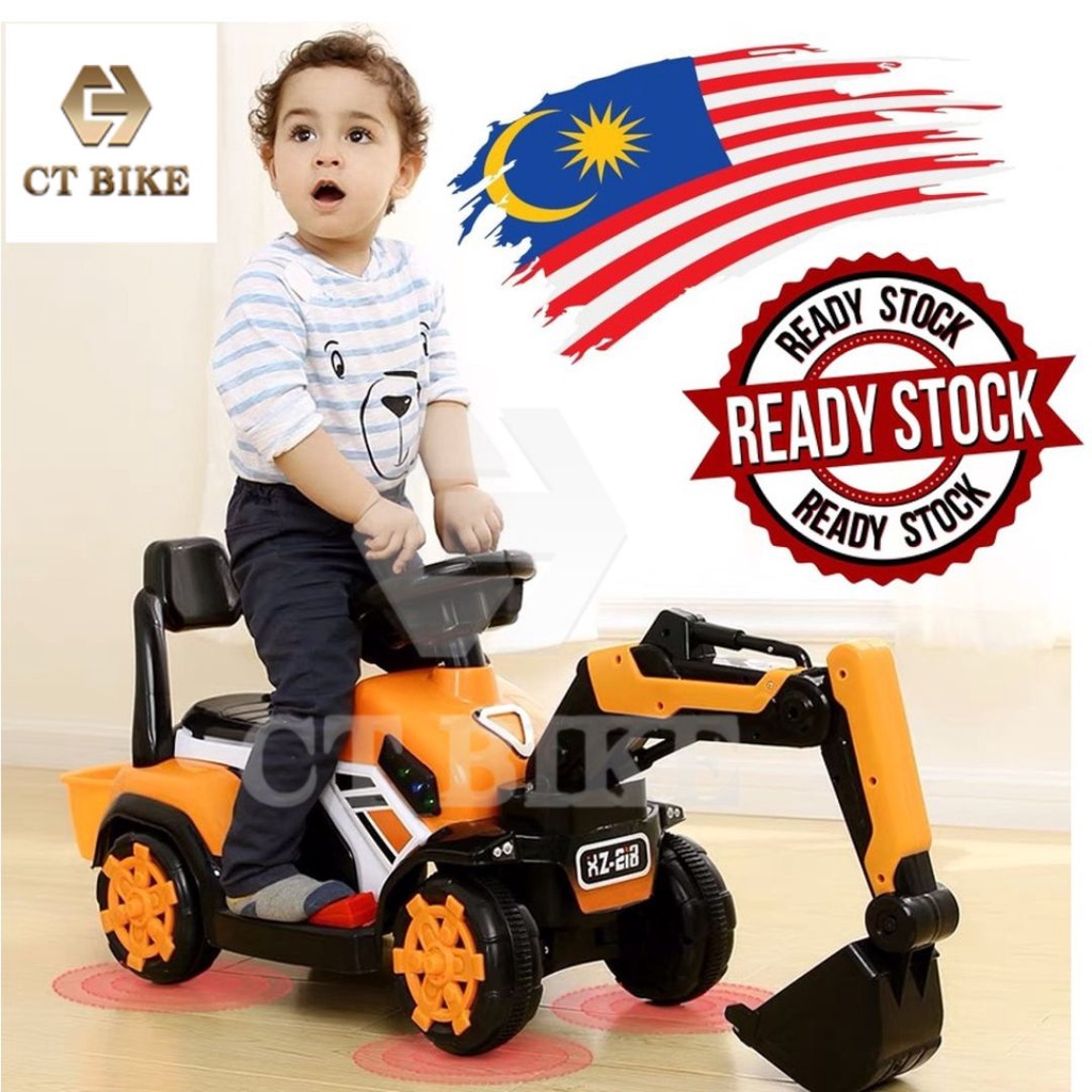 Kids ride on electric excavator for children construction vehicle ...