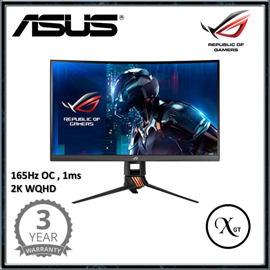 [XGT] ASUS PG27VQ 27" ROG Swift Curved TN 2K 1ms 165Hz Gaming Monitor ...