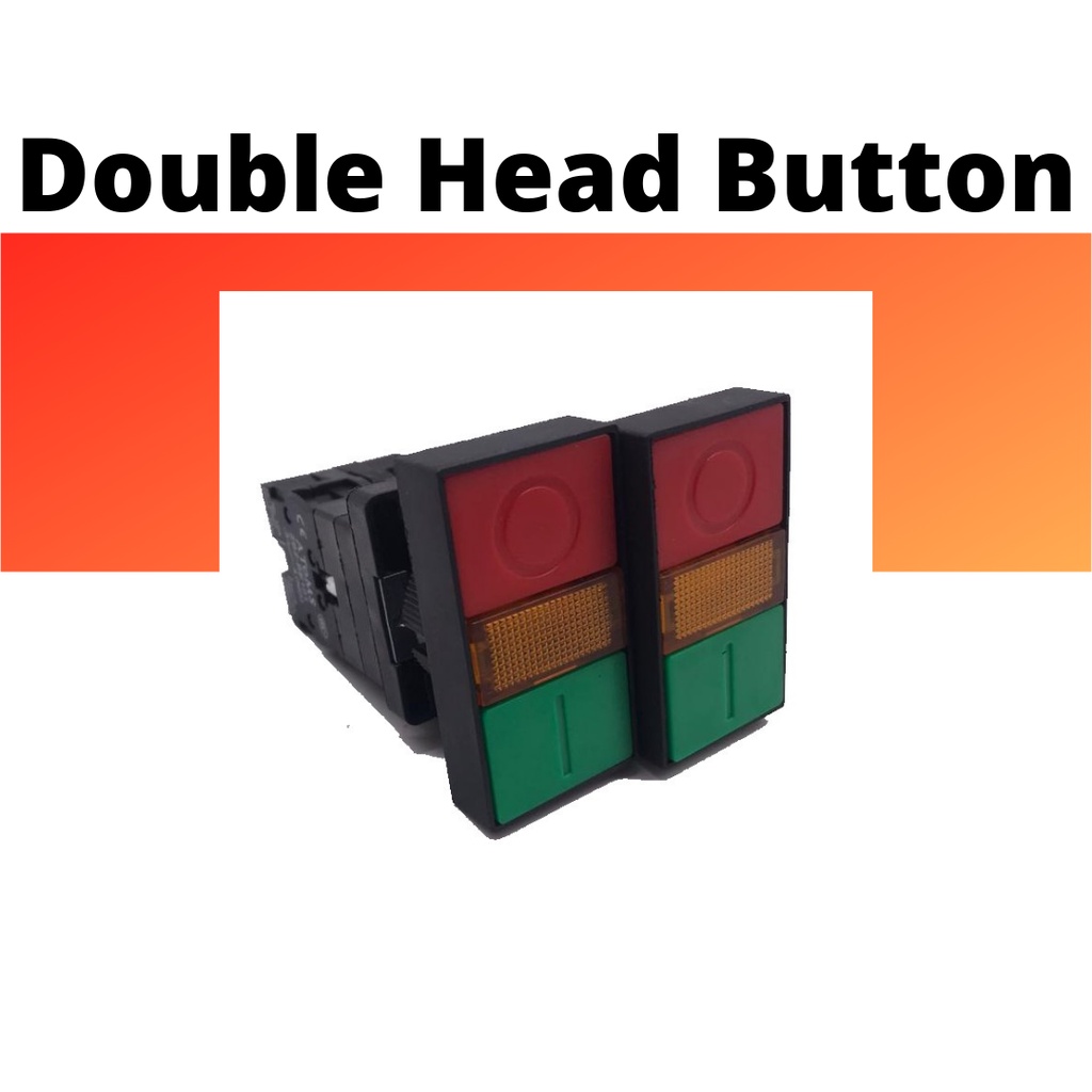 22mm Double-headed push button on off push button with LED central ...