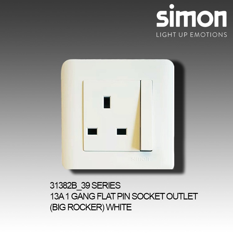 Simon 39 Series Socket Modern Switch Design Wall Door Bell Gate Plug 10A 13A 20A Switches ...
