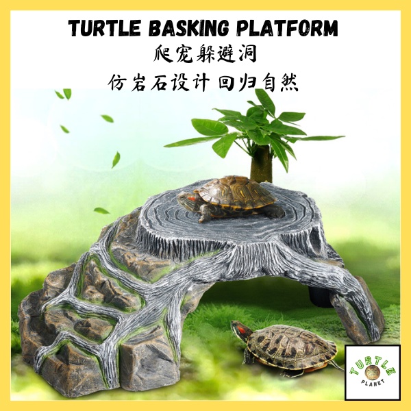 Turtle Reptile Resin Basking Platform Sunbath Turtle Tank Basking