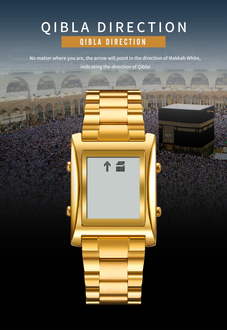 SKMEI 1815 Mens Womens Digital Islamic Qibla Direction Compass and ...