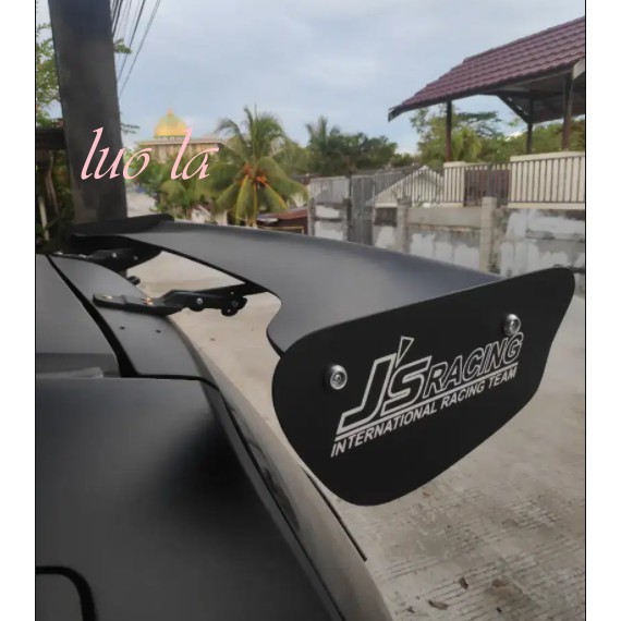 2PCS JS RACING INTERNATIONAL RACING TEAM CAR STICKER GT WING SPOILER ...