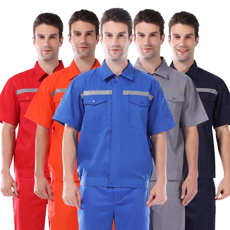 PPE Safety Work Jacket Cotton Workwear Safe Shirt Short Sleeve ...