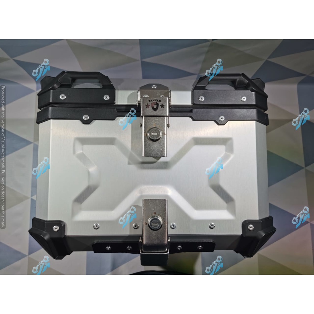 " TANKER " 28 38 45LITER TOP BOX HEAVY DUTY ALUMINIUM IMPORT INCLUDE ...