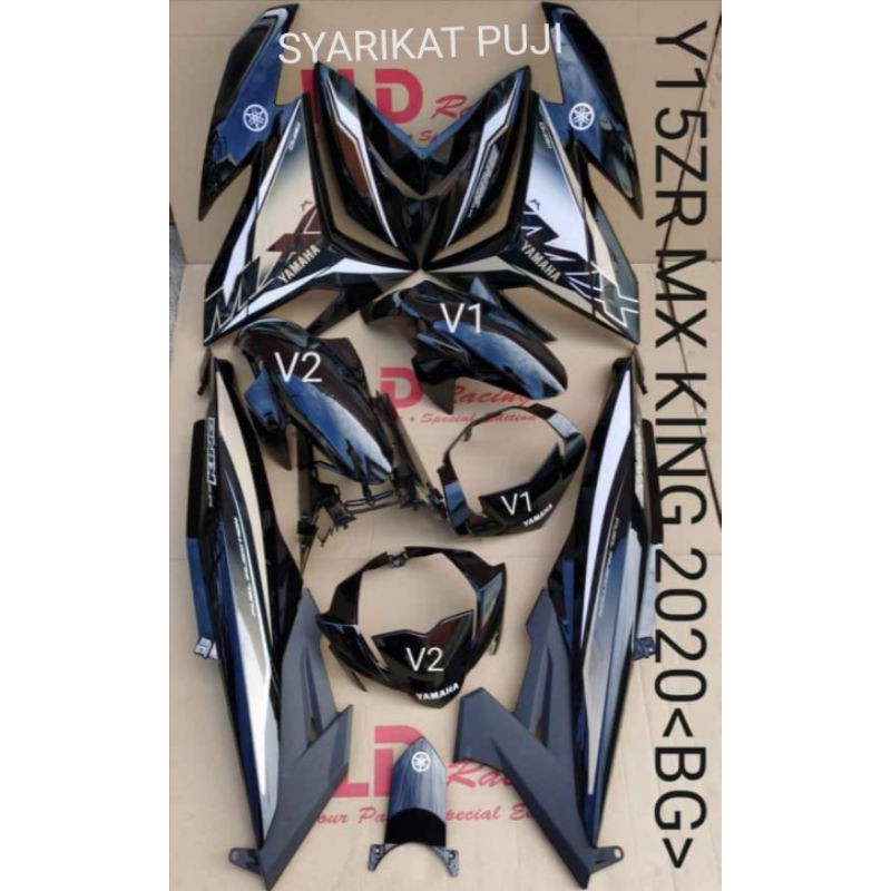 *READY STOCK* Y15ZR V1/V2 COVER SET MX KING BLACK 2020 HLD(NEW LOOK ...