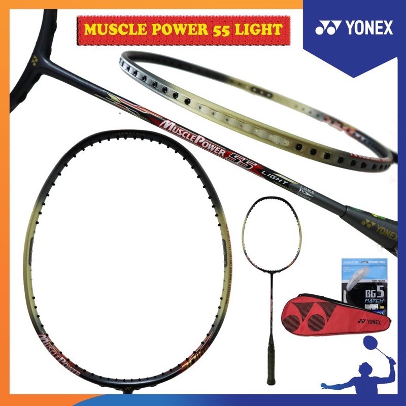 Free installation of YONEX MUSCLE POWER MP55 Badminton Racket + bag ...