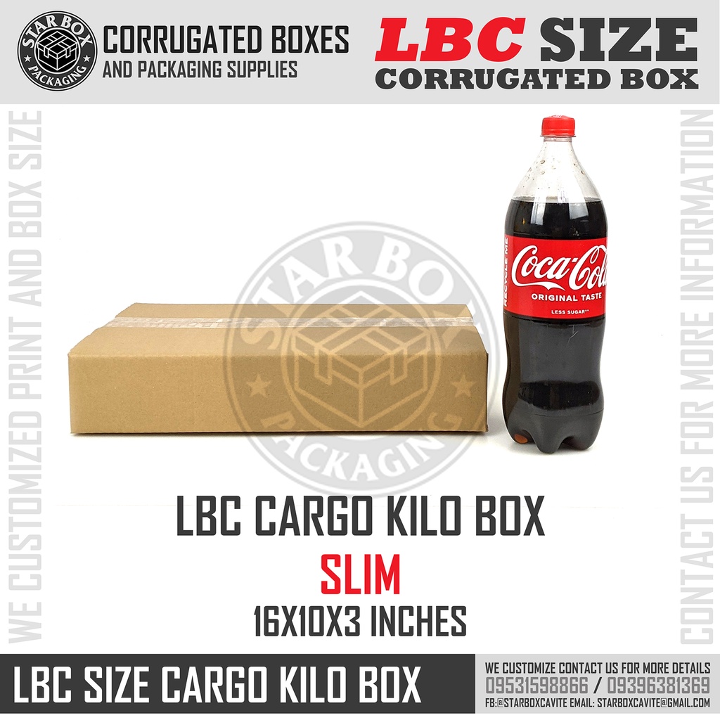 Starbox Slim LBC Express Sizes Corrugated Cargo Shipping Boxes ...