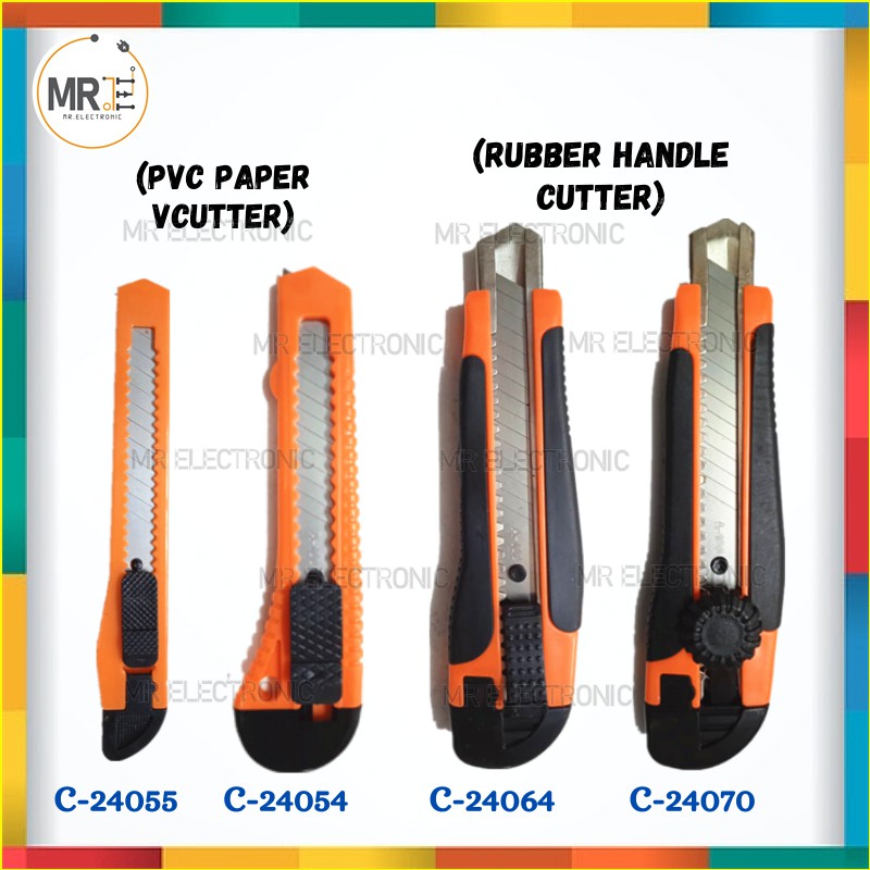 RUBBER HANDLE CUTTER (PUSING/PUSH) / PVC PAPER VCUTTER (BIG/SMALL ...