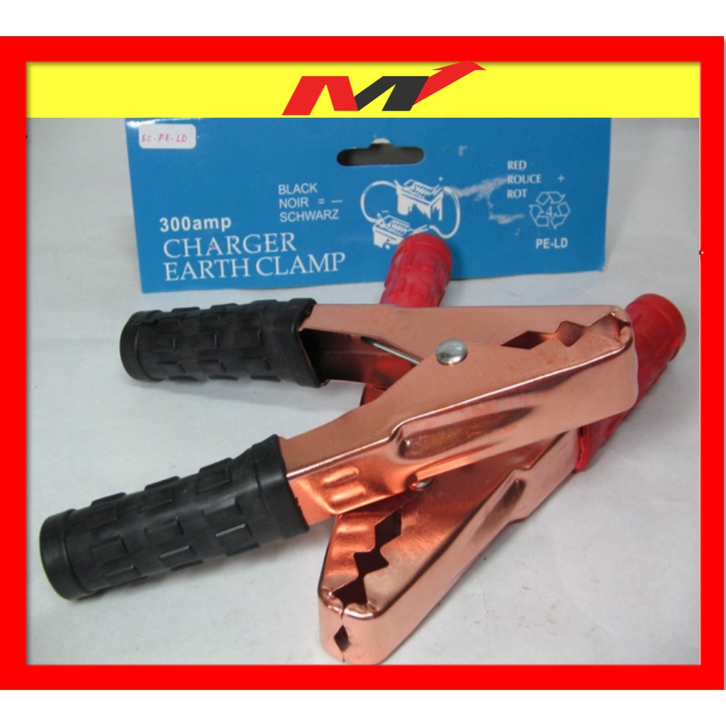 Black Red Insulated Car Battery Clip Earth Clamp Crocodile Alligator ...