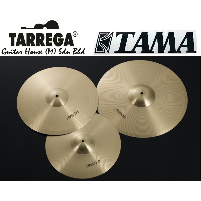 TAMA STAGESTAR DRUM CYMBAL SET 14'' (2PCS)/ 16" AND 18'' BRASS CYMBAL ...