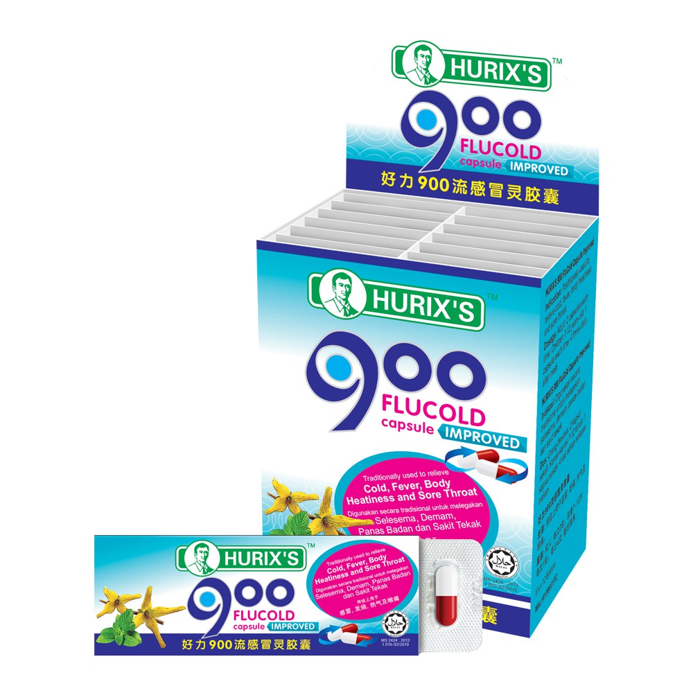 HURIX'S 900 FluCold Capsule Improved (6's x 12) | Shopee Malaysia