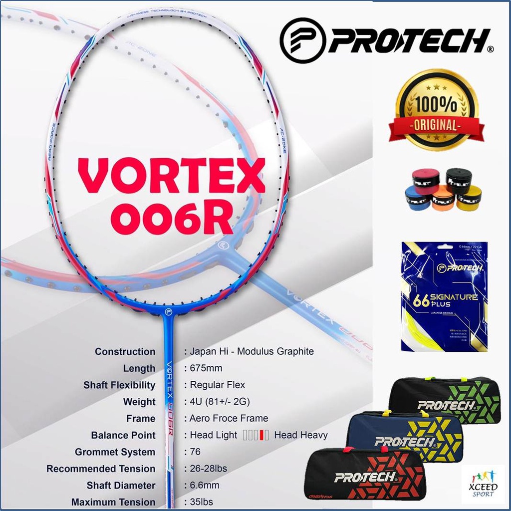 PROTECH BADMINTON RACKET VORTEX (100% Original) | Shopee Malaysia