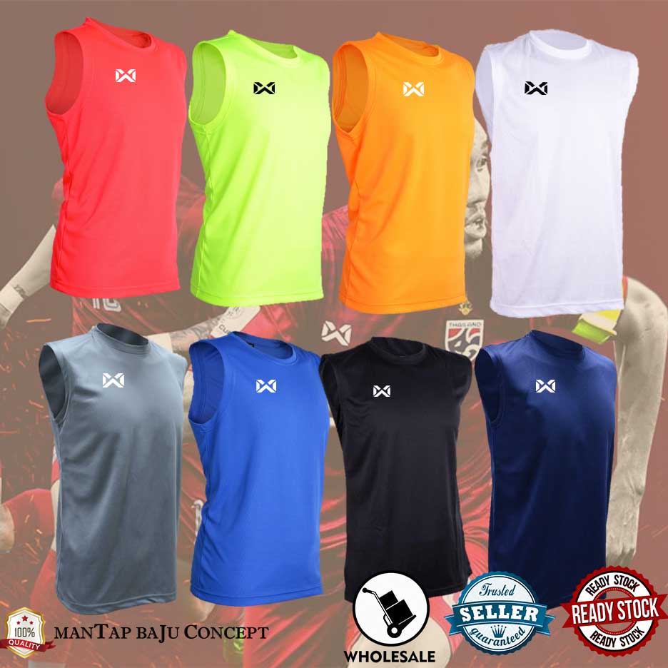 WARRIX sleeveless jersey / baju warmup training kit / gym / jogging shirt / volleyball ...