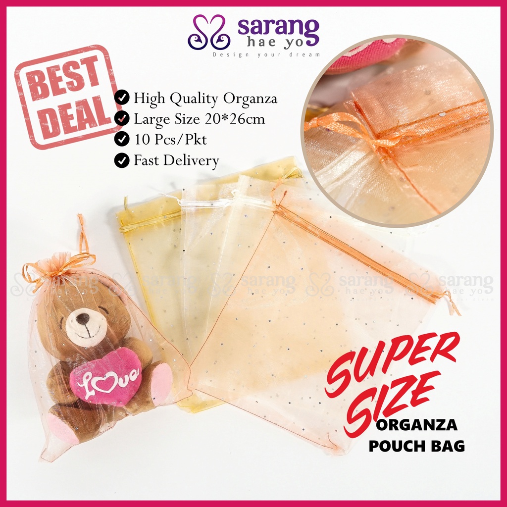 UNCANG ORGANZA DOORGIFT/ ORGANZA POUCH/ GOODIES BAG/ UNCANG KENDURI ...