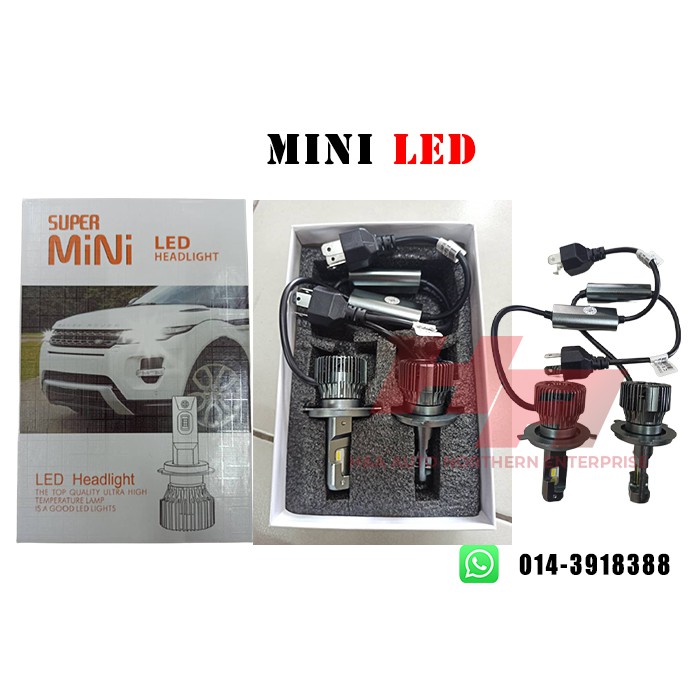 Super Mini LED Headlamp - 5000 ( H4/H7/H8,9,11 ) | Shopee Malaysia