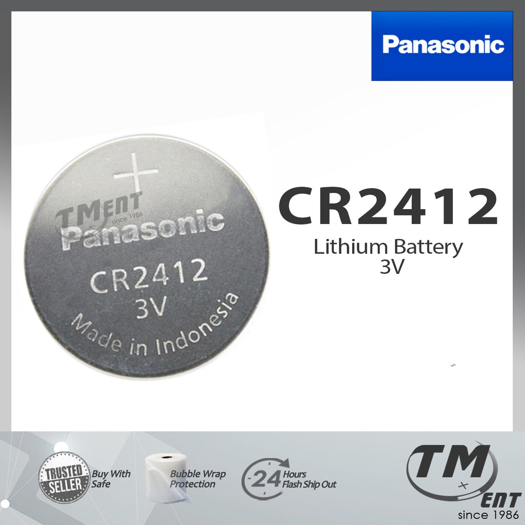 Panasonic CR2412 Genuine Button Cell 3V Lithium Battery cr 2412 ...