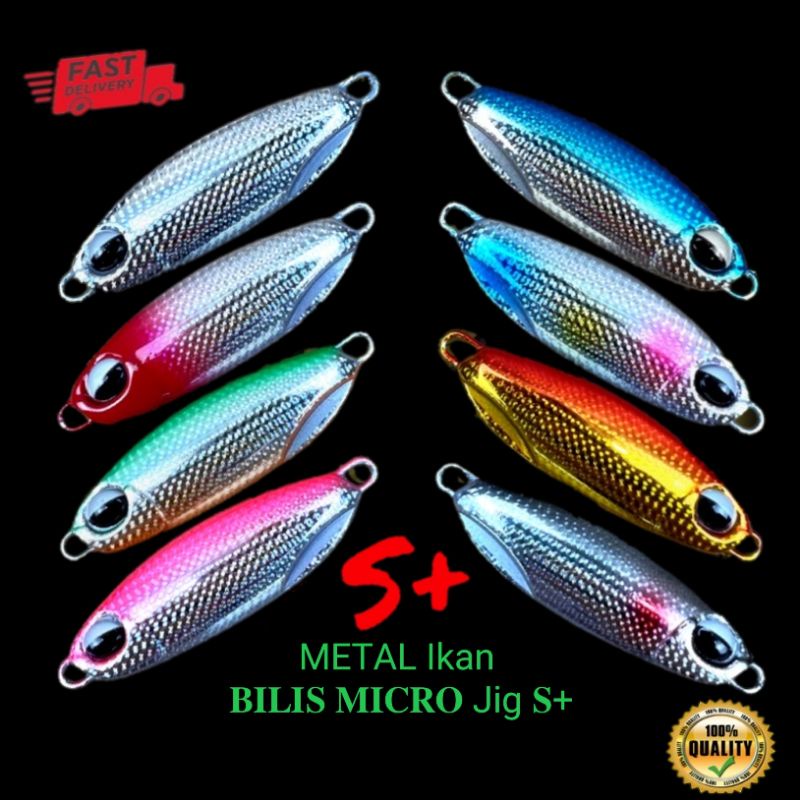 【METAL Ikan 𝐁𝐈𝐋𝐈𝐒 𝐌𝐈𝐂𝐑𝐎 Jig 𝐒+ 𝐓𝐖𝟎𝟎𝟏】 1Pcs 10g/15g/20g/30g/40g Laser Jigging Lead Metal Jig Lure ...