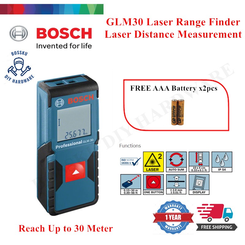 BOSCH GLM30 GLM 30 Professional Laser Distance Measurement Range Finder ...