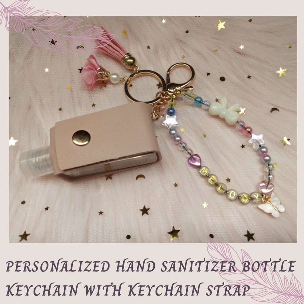 [Ready Stock] Personalized Hand Sanitizer Bottle Keychain with Handmade ...