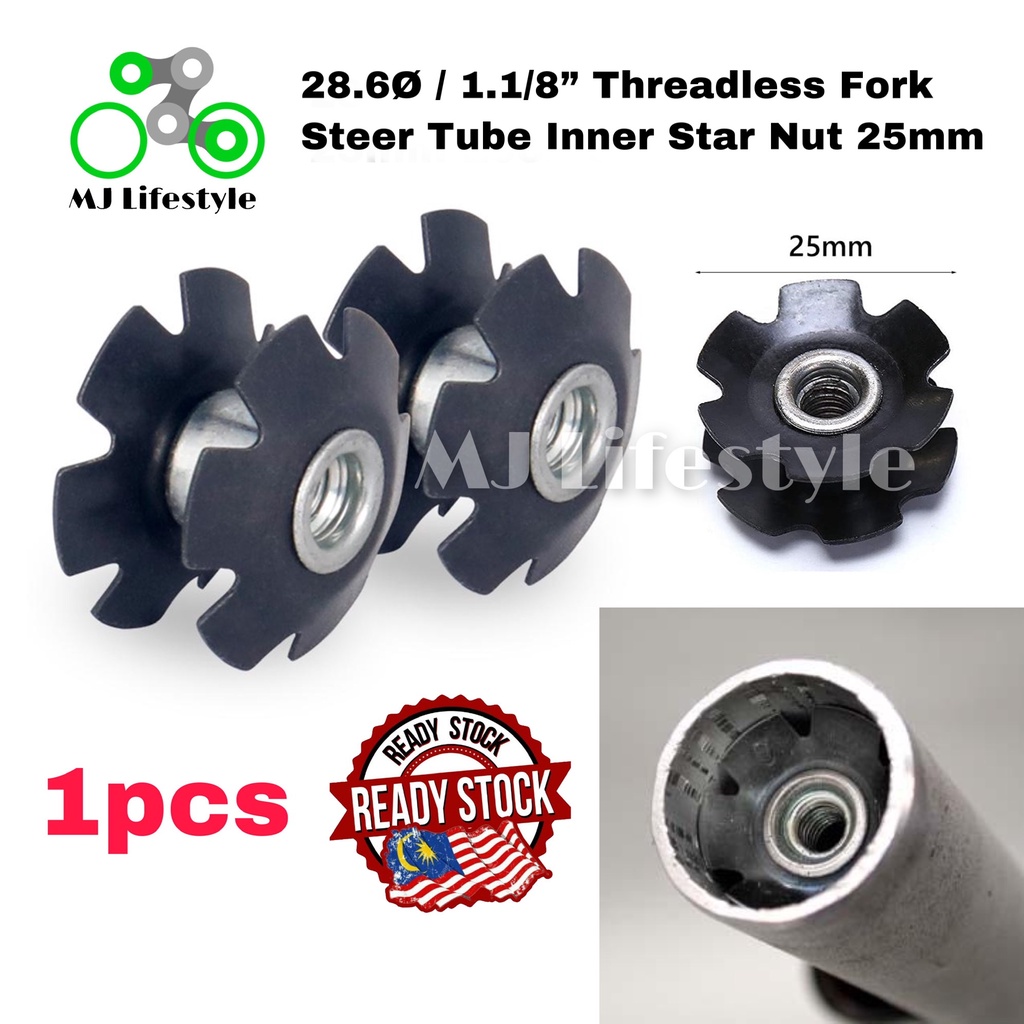1Pcs Premium Bicycle Threadless Fork Steer Tube Inner Headset Star Nut ...