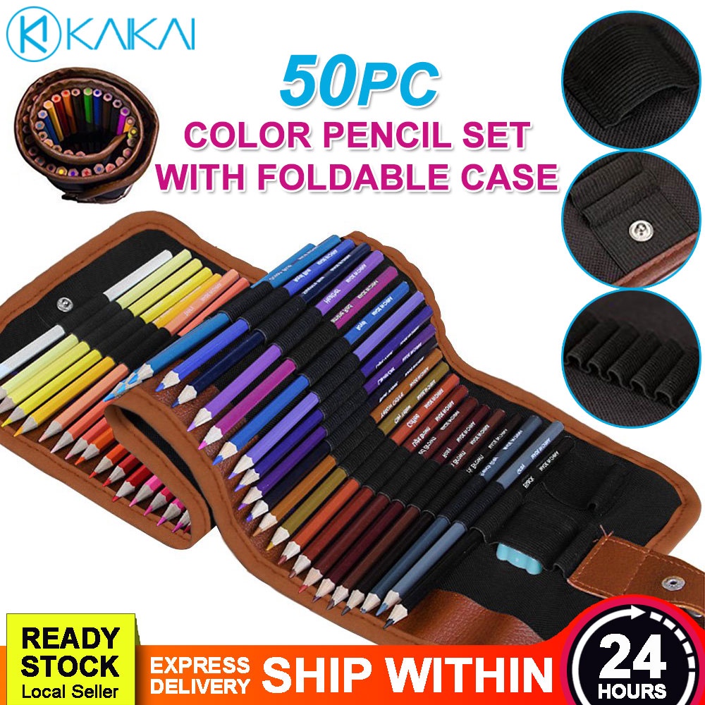 🔥PROMO🔥 50 Color pencil Kit for Fine Art Marco Drawing with Non Toxic ...