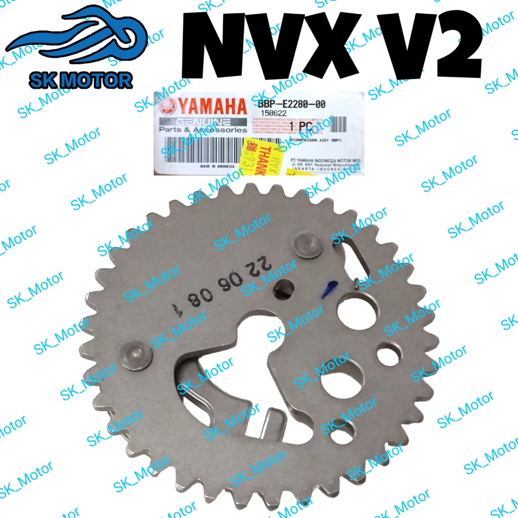 Yamaha NVX 155 V1 V2 / N-MAX NMAX N MAX V1 V2 Original Decompression Assy / Timing Gear B63 BBP ...